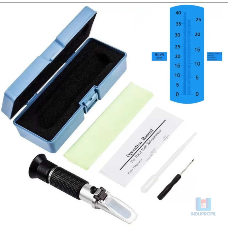 Refratômetro Dupla Escala Brix 0 - 40% - Álcool 0 - 25%