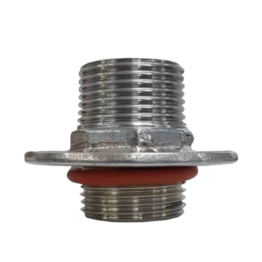 Niple Flange Inox Rosca BSP 3/4" com O-Ring