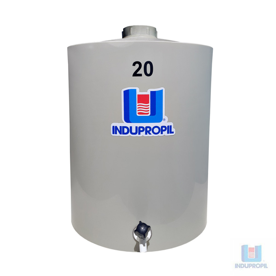 Pipa PP Fundo Plano Bege 20 Litros (Entrada 1.1/2").