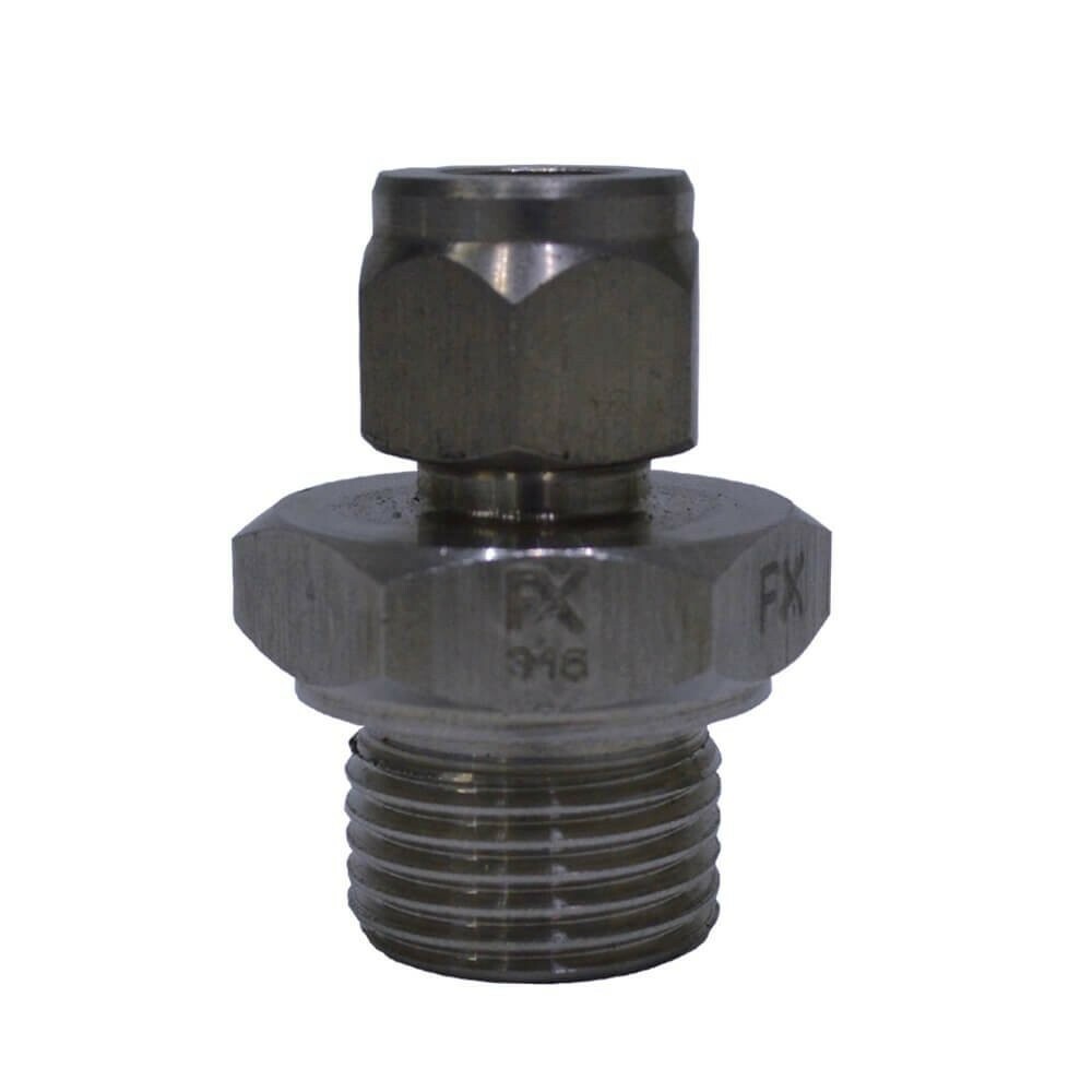 Conector Macho Dupla Anilha 1/2 OD x 1/2"